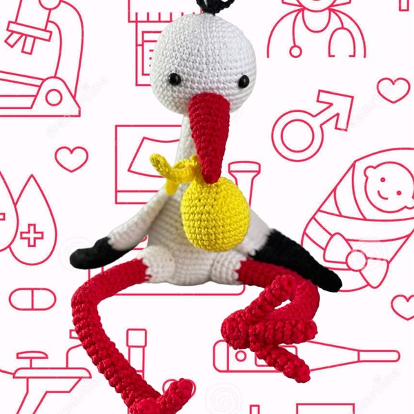 Crochet Pattern - Lucky the Stork - Etsy