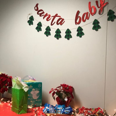Santa Baby Banner, Santa Baby Sign, Santa Baby, Holiday Baby Shower ...