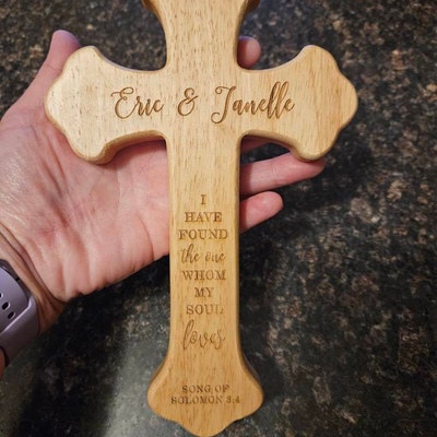 Our Wedding Day Personalized Wood Cross, Gifts for Wedding, Religious ...