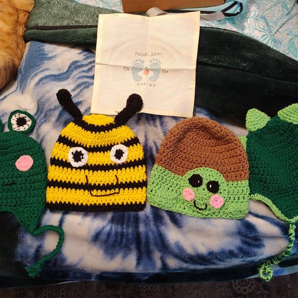 Bird Crochet Hat Pattern, Crochet Pattern Hat Bird, Bird Hat Pattern ...