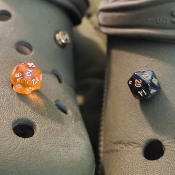 Elegant 10mm D20 Clog Charms | 1pcs Dnd Charm | Footwear Accessories ...