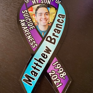 Personalized Murder Awareness Ribbon Magnet Add Photo or | Etsy