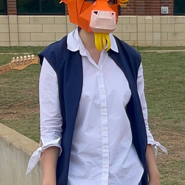 Low Poly Human Face Mask, DIY Human Face Mask, Low Poly Paper Craft ...