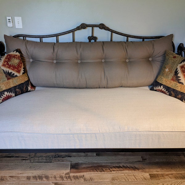Linen Daybed Slipcover With the Cord Welting - Futon Cover - Mattress ...