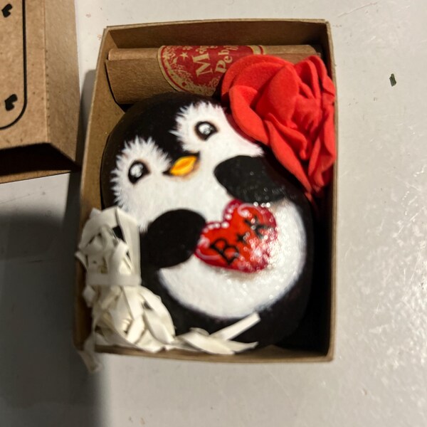 Penguin Pebble Romantic Gift for Girlfriend, Meaningful Cute Gift to ...
