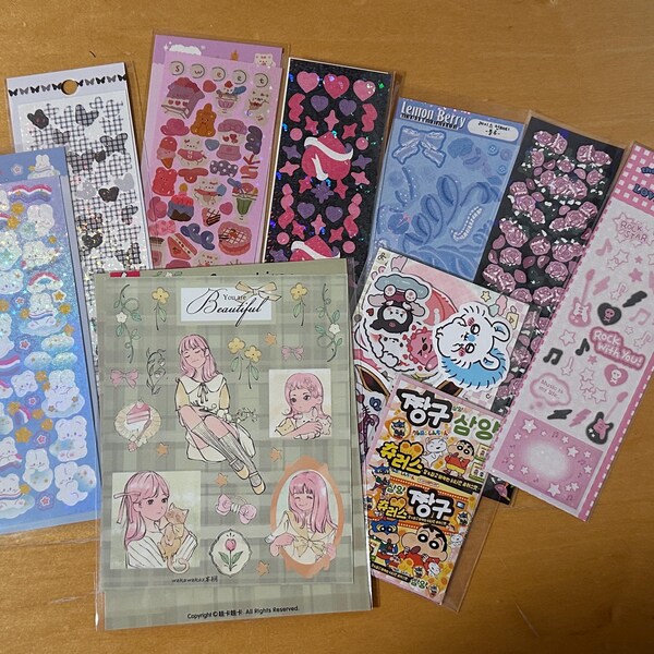 5pcs Deco Sticker Sheet | Polco Sticker | Sticker Sheet Pack | Korea ...