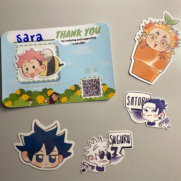 Satosugu Phone Call | Die Cut Kawaii Glossy Vinyl Sticker - Etsy