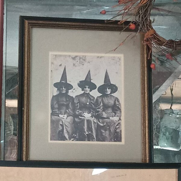 Vintage Primitive Witches Decor - Antique Photograph Creepy Vintage ...