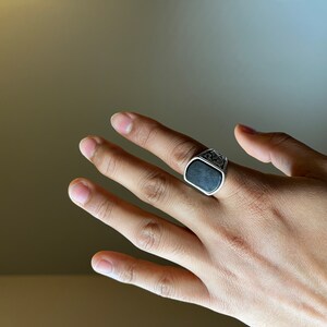Mens Handmade Ring, Blue Sapphire Men's Ring, Minimalist Silver Ring ...