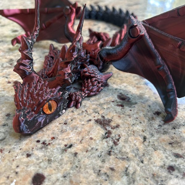 Articulated Winged Dragon – Stunning 3D Printed Flying Dragon Toy With ...