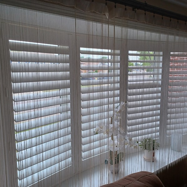 Plantation Shutters- Custom Made Window Blinds- No Front Tilt Rod - Easy DIY Install - Interior ...