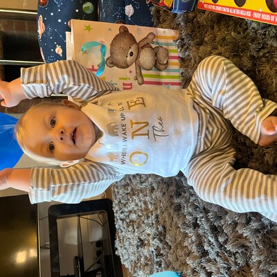 Personalised 1st Birthday Pyjamas, Baby Girl Pjs, Swan Theme, First ...