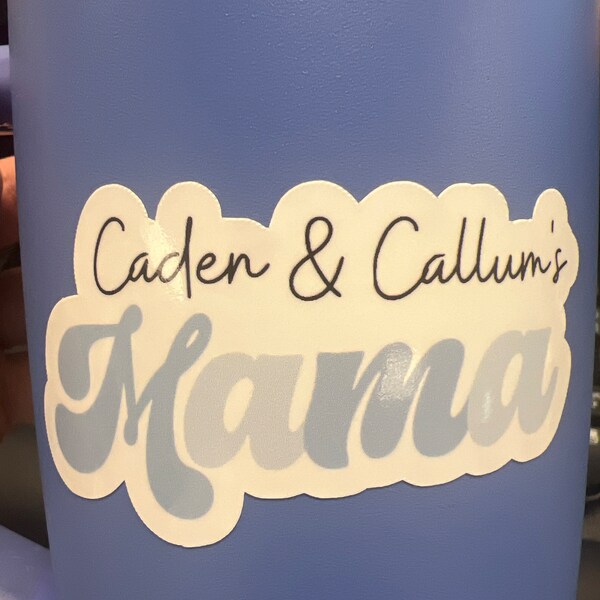 Personalized Mama Sticker, Name Sticker, Kids Sticker, Mom Sticker ...