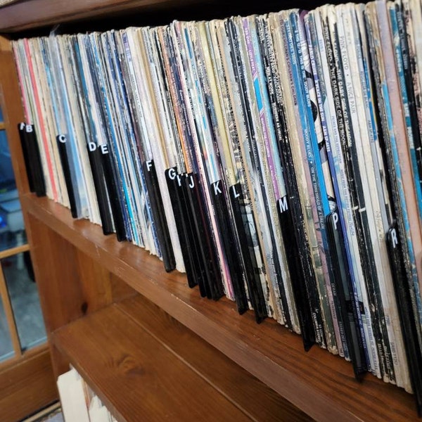 DIY Black Acrylic Dividers LP Vinyl Record Organizers [12-inch] Tabbed ...