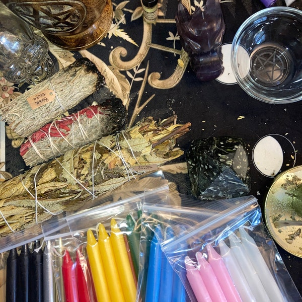 29 Ritual Candles Set, Charm Chime 4" Candles, Spells, Wicca, Wiccan ...
