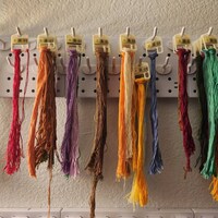 Floss Thread Drops With Label Tag Slot for Pegboard Storage Floss Drops ...