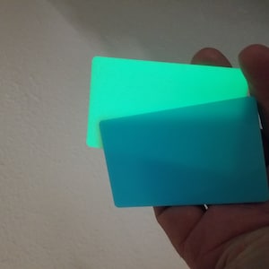 Glowdaddy Hyperglow GLOW CARDS Glow in the Dark Credit Card - Etsy