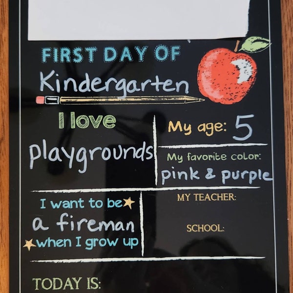 Personalized Back to School Sign, First Day of School Sign, Custom ...