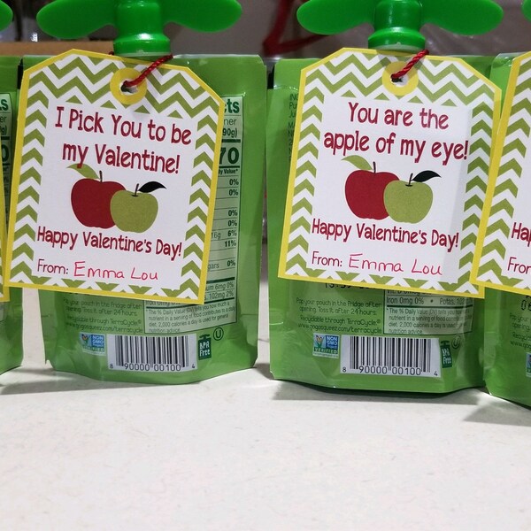Applesauce Valentine's Day Cards and Stickers. Hang Tags and Stickers ...