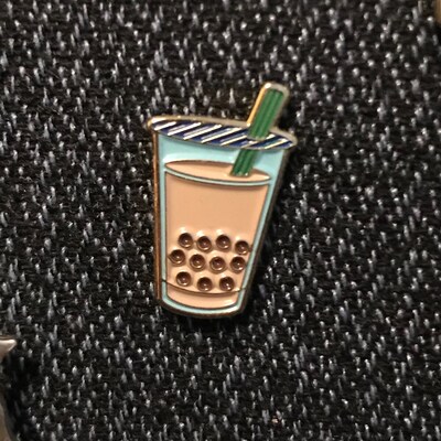 Bubble Tea Boba Pin Enamel Lapel Pin - Etsy