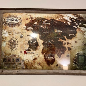 FFXIV World Map Three Continents Eorzea Hydaelyn Large Mouse Pad - Etsy