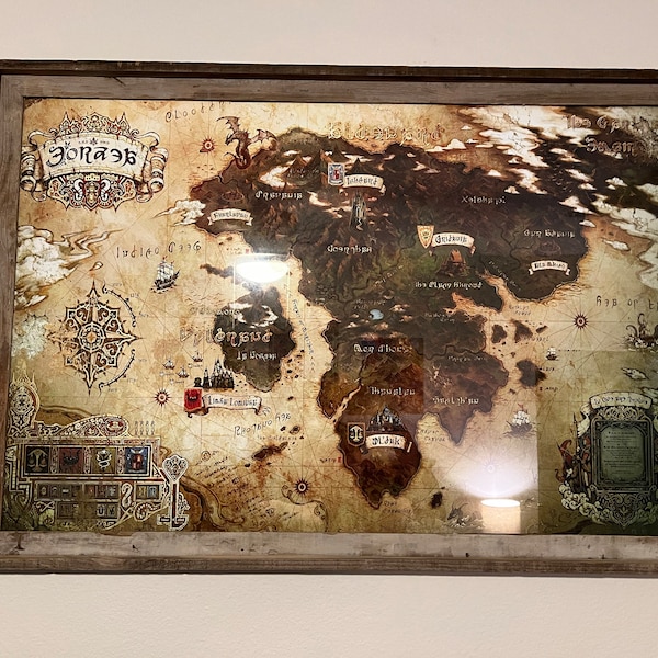 FFXIV Eorzea Map Matte Poster Gaming Wall Art - Etsy