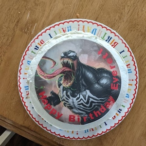 Venom Edible Image Birthday Cake Topper 8" Round Personalized - Etsy