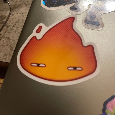 Blue Flame and Howl's Moving Castle Quote Sticker Fire Demon, Calcifer ...