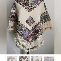 Mexican Rebozo San Juan Chamula Chiapas Chalina Wool Lana White Light Blue Blanco Azul Bajo Warm ...