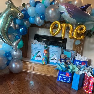 SHARK Balloon Shark Mylar Balloon Under the Sea Party Beach Birthday ...