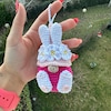 Easter Crochet Pattern Bunny Keychains With Crochet Flowers - Etsy