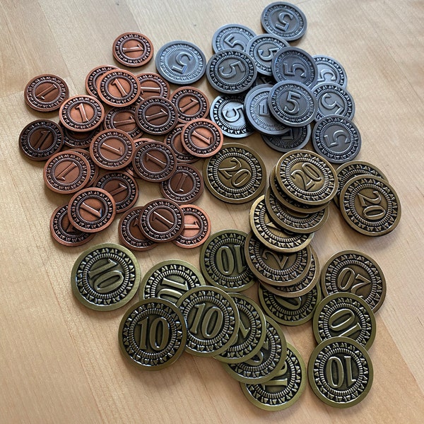 Generic Metal Coins for Board Games - 50 Pcs - Etsy