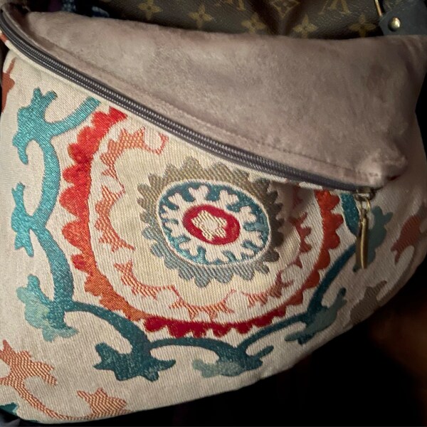 Rose Boho Backpack Women Convertible Bag, Floral Corduroy Bag ...