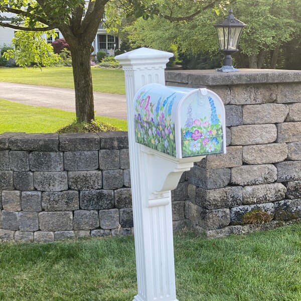 Colorful Mailbox, Whimsical Mailboxes, Bold Garden Art, Painted ...