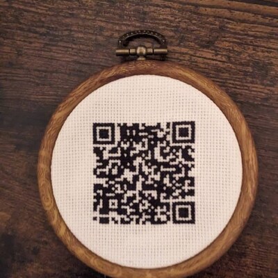 Rickroll QR Code Cross Stitch Pattern - Etsy