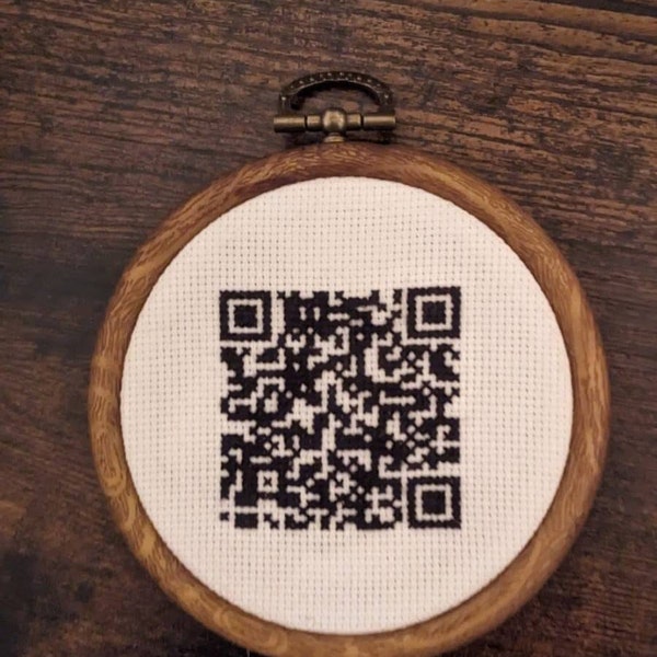 Rickroll QR Code Cross Stitch Pattern - Etsy