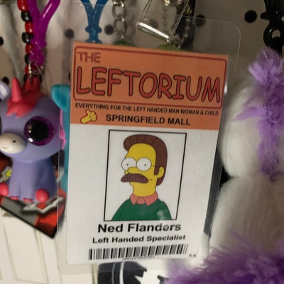 Ned Flanders of the Simpsons the Leftorium ID Card Badge Cosplay ...