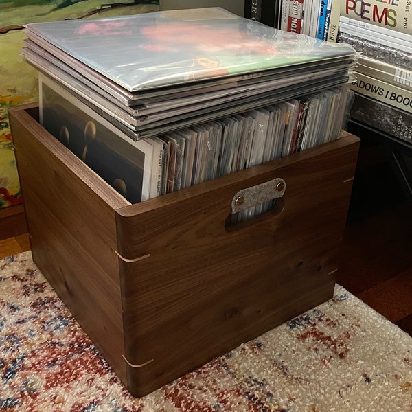 Tabletop Vinyl Record Storage Crate - Etsy