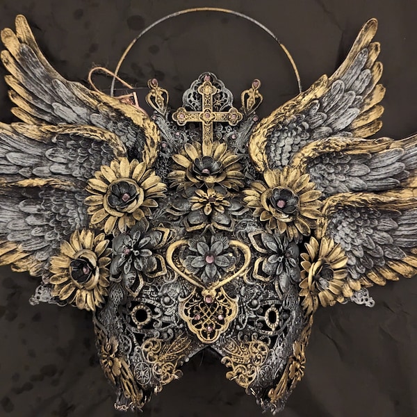 Wings Headpiece and Blind Mask, Gothic Crown, Gothic Headpiece ...