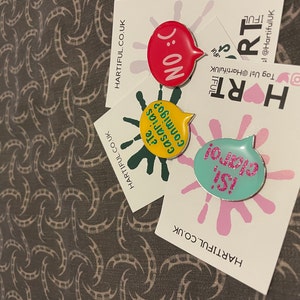 Personalised Design Your Speech Bubble Enamel Pin Customised Pin Badge ...