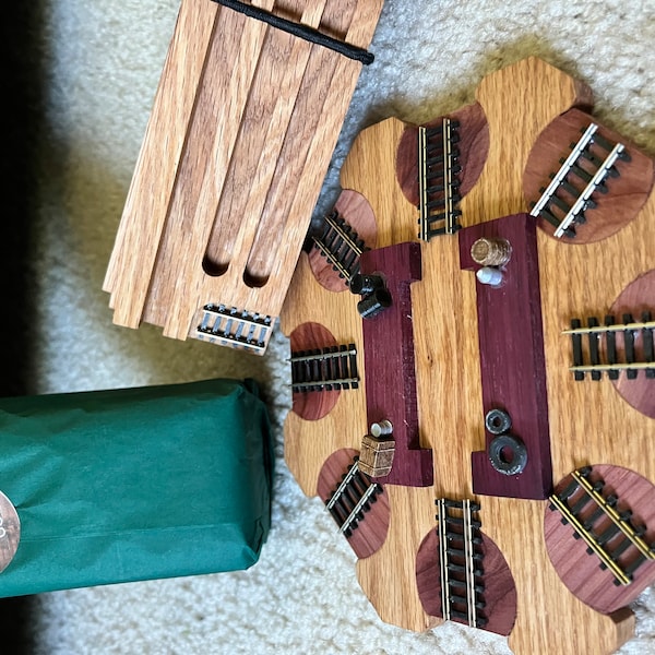 Handmade Mexican Train Domino Hub - Red Oak, Cedar & Purple Heart - Etsy