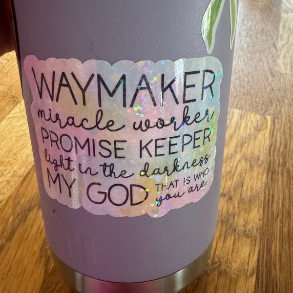 Waymaker Sticker, Waterproof Sticker, Sparkle Sticker - Etsy