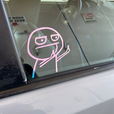 Funny Middle Finger Meme Stickman Flip off Vinyl Decal FREE SHIPPING ...