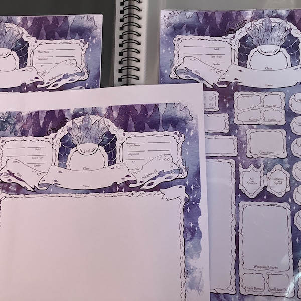 Underdark Character Sheets - D&D 5e - Etsy