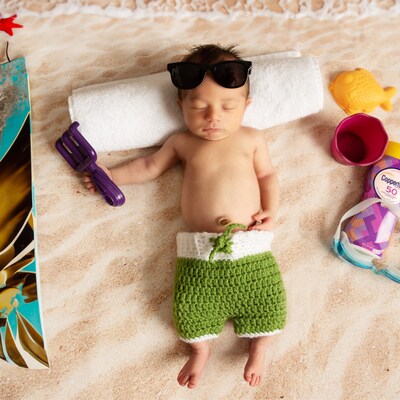 Baby Surfer, Beach Theme Baby, Baby Boy Prop for Photography, Board ...