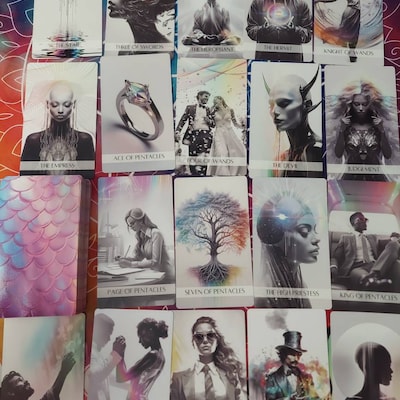 Beginner Oracle Deck, Printable Oracle Cards, Digital Download, Pink ...