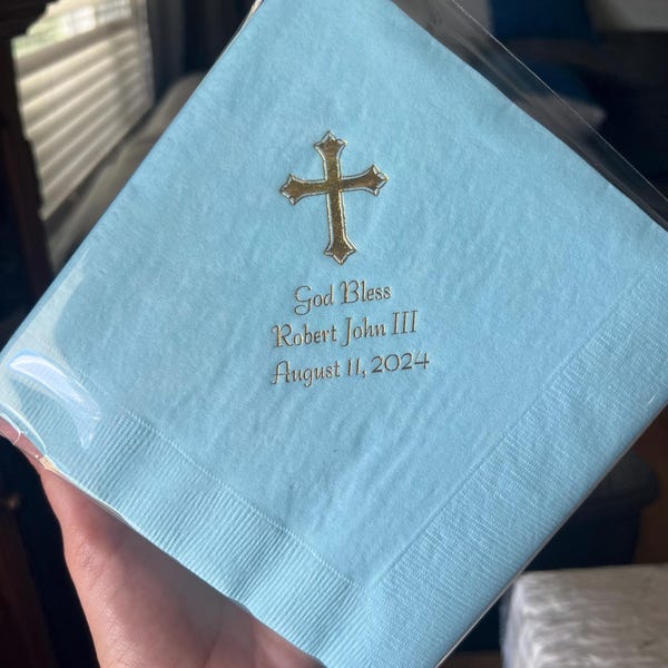 Baptism Napkins Christening Napkins First Communion Napkins ...
