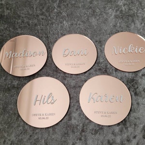 Personalised Acrylic Wedding Party Place Names Luxury Custom | Etsy