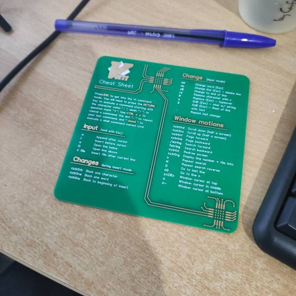 Git Cheat Sheet Coasters Made From a High Quality Circuit Board for ...