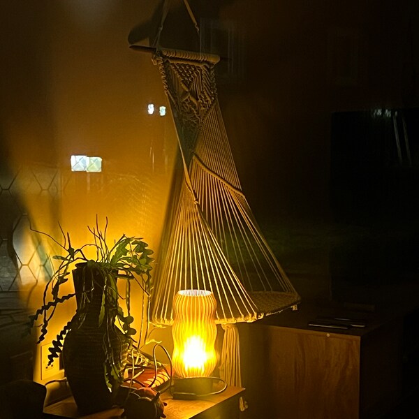 WAVY X AMBER · Japandi Table Lamp · Warm Orange Glow · Handmade From ...